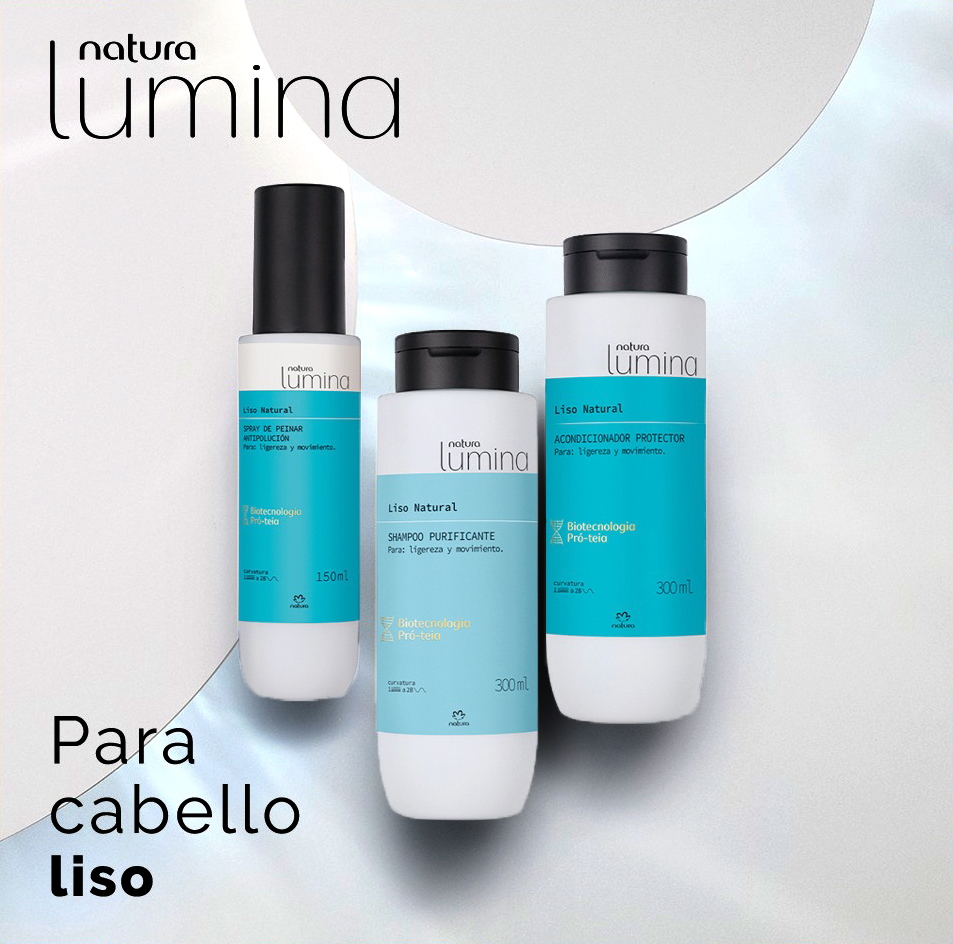 Shampoo Para Cabello Lacio / Liso Nueva Línea Natura Lumina